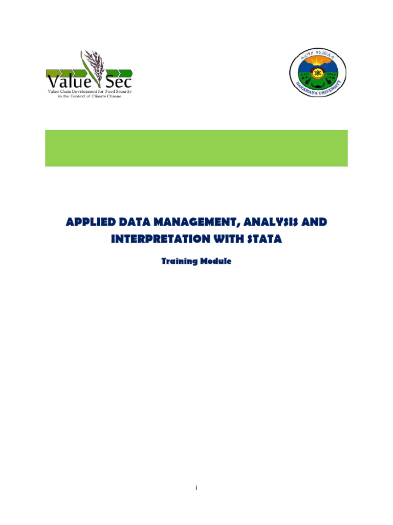 Applied Data Management, Analysis and Interpretation with Stata | PDF | Histogram | Probability ...