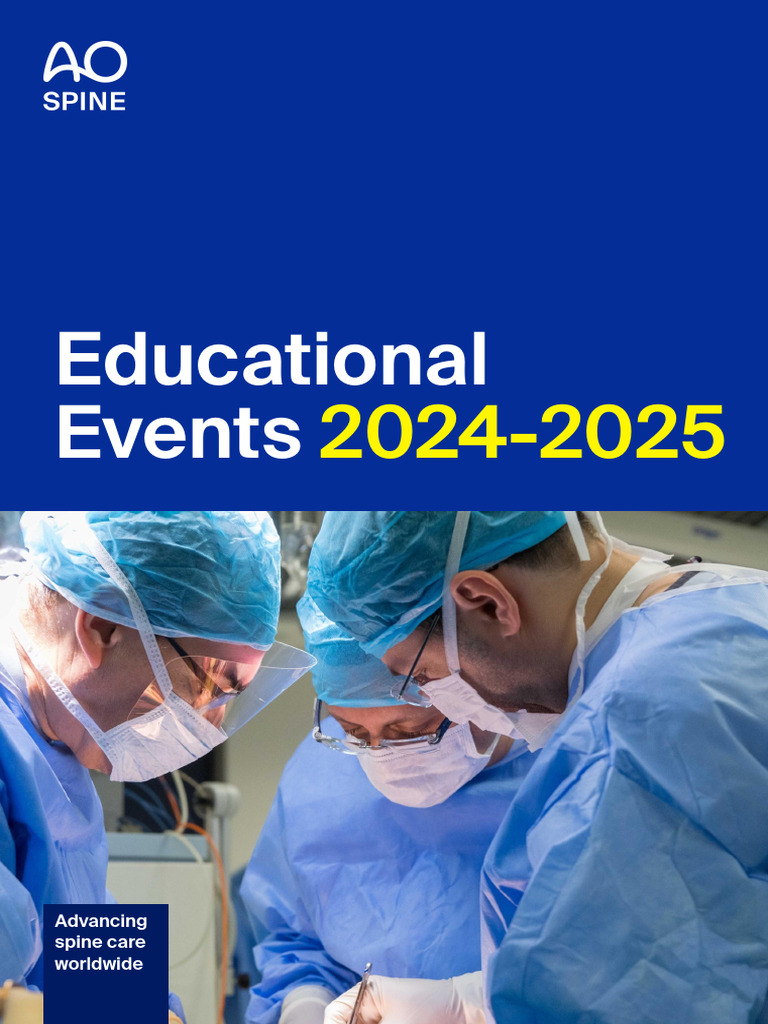 AO Spine Asia Pacific Course Calendar | PDF | Vertebral Column | Surgery