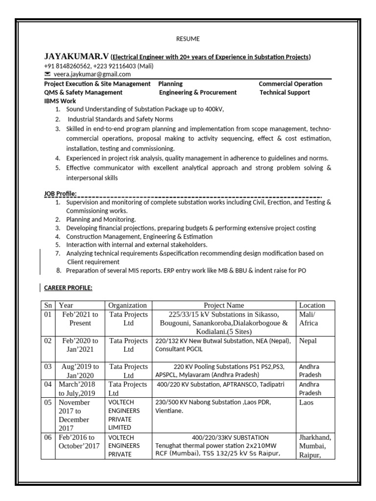 Mr.V.Jayakumar Profile | PDF | Tamil Nadu