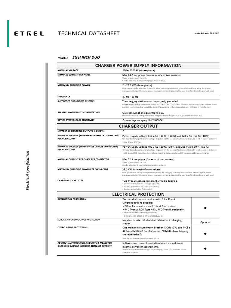 INCH-Duo_General-Data-Sheet | PDF | Power Supply | Alternating Current