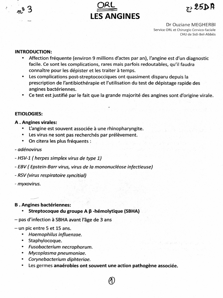 3 Les Angines | PDF