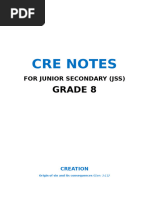 Cre Grade 8 Jss Comprehensive Notes | PDF