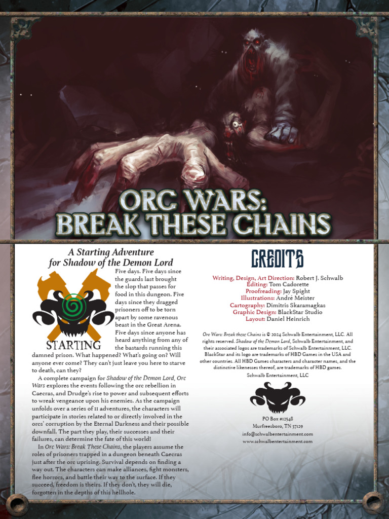 Orc Wars: Break These Chains Adventure | PDF