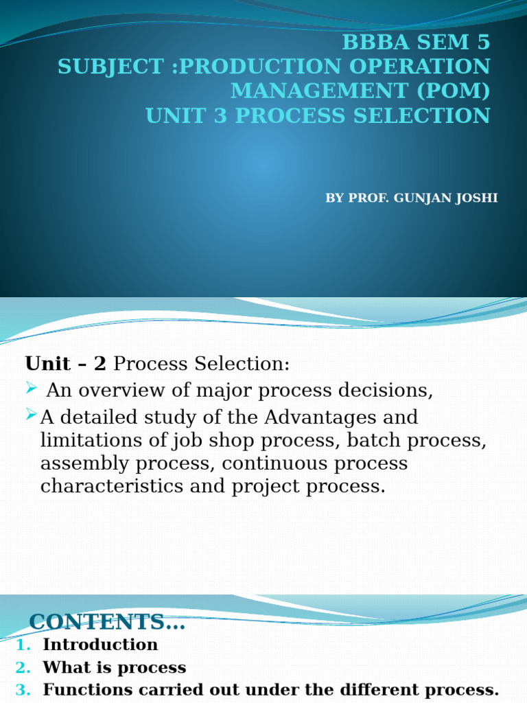 Bba-Pom-Unit 3 (Full Unit) | PDF | Inventory | Mass Production