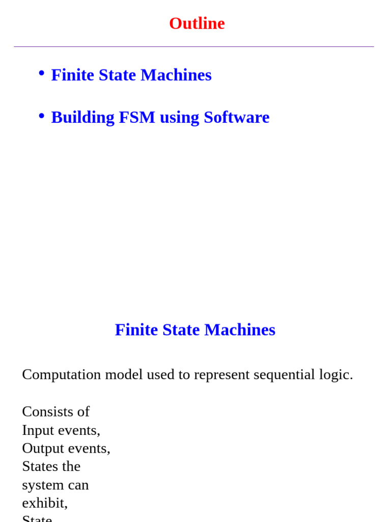 Design Strategy for Building Finite State Machines | PDF Design Strategy for Building Finite State Machines | PDF