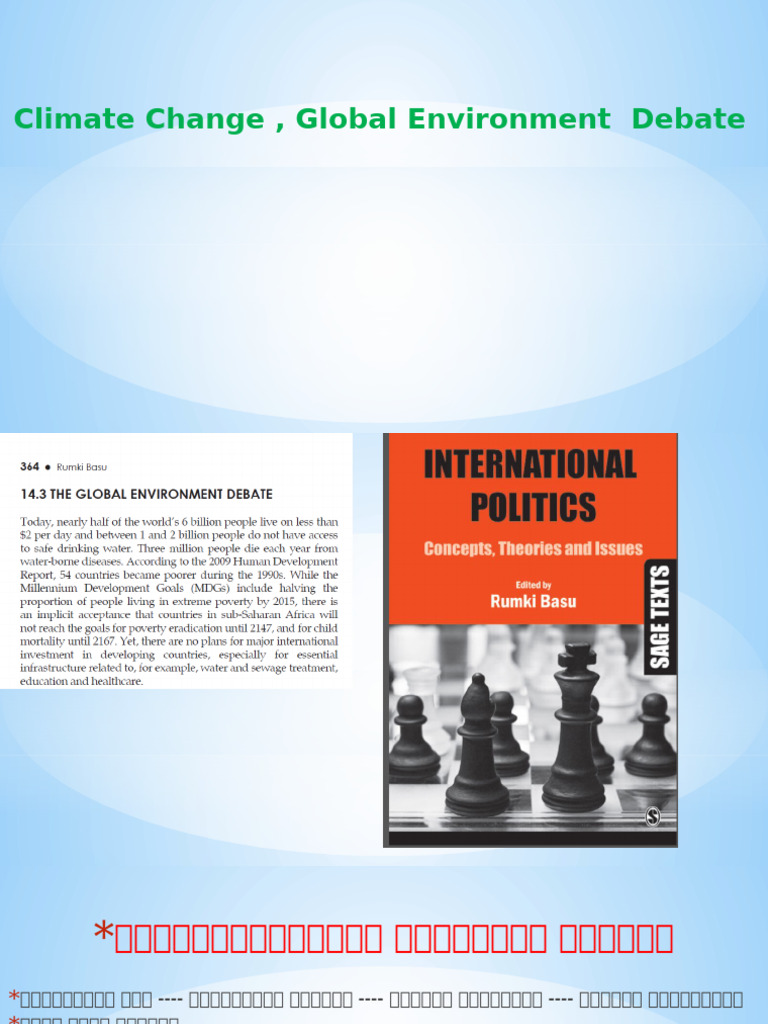Climate Change and Global Environment Debate | PDF