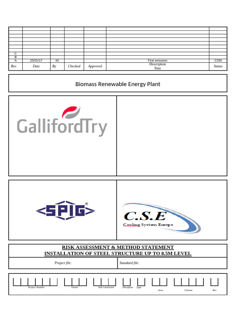 2- RAMS Barry Galliford- Installation of steel structure bottom level ...
