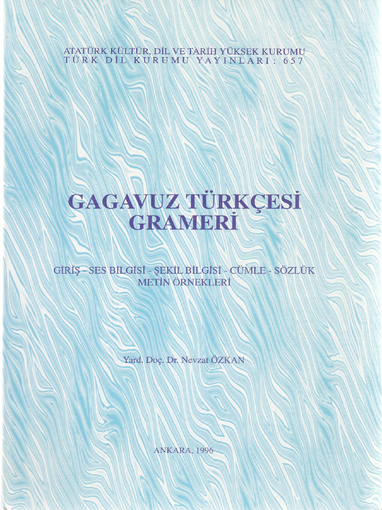 Gagavuz Turkcesi Grameri | PDF