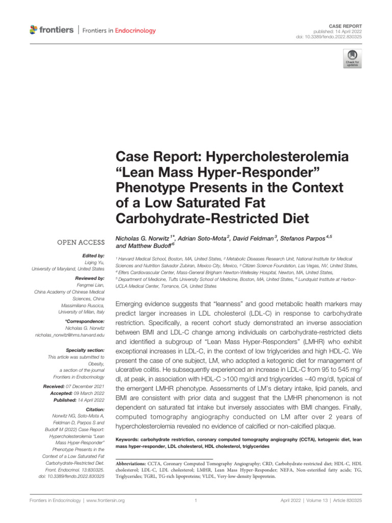 Lean Mass Hyper-Responder | PDF | High Density Lipoprotein | Low Density Lipoprotein
