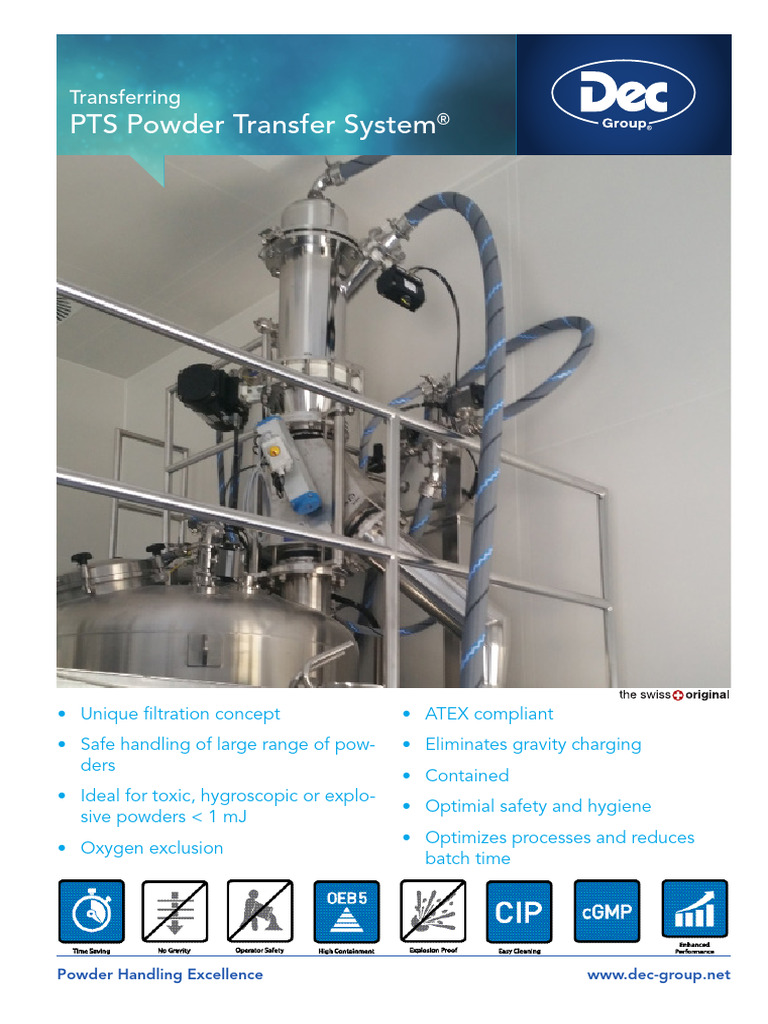 DEC Group PTS Powder Transfer System | PDF | Home & Garden | Technology ...