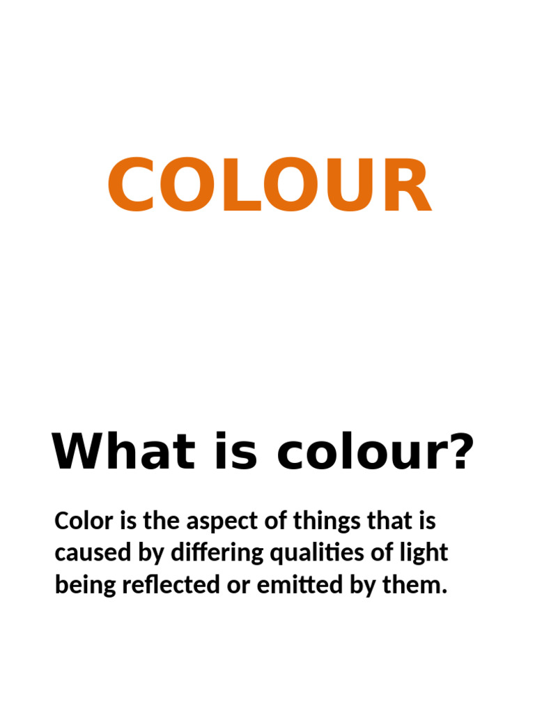 visual colors | PDF | Color | Psychophysics