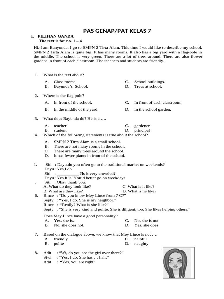 PAS GENAP KLS 7 FIX | PDF | Indonesia