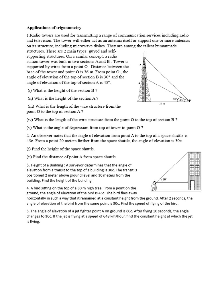 Applications of Trigonometry | PDF