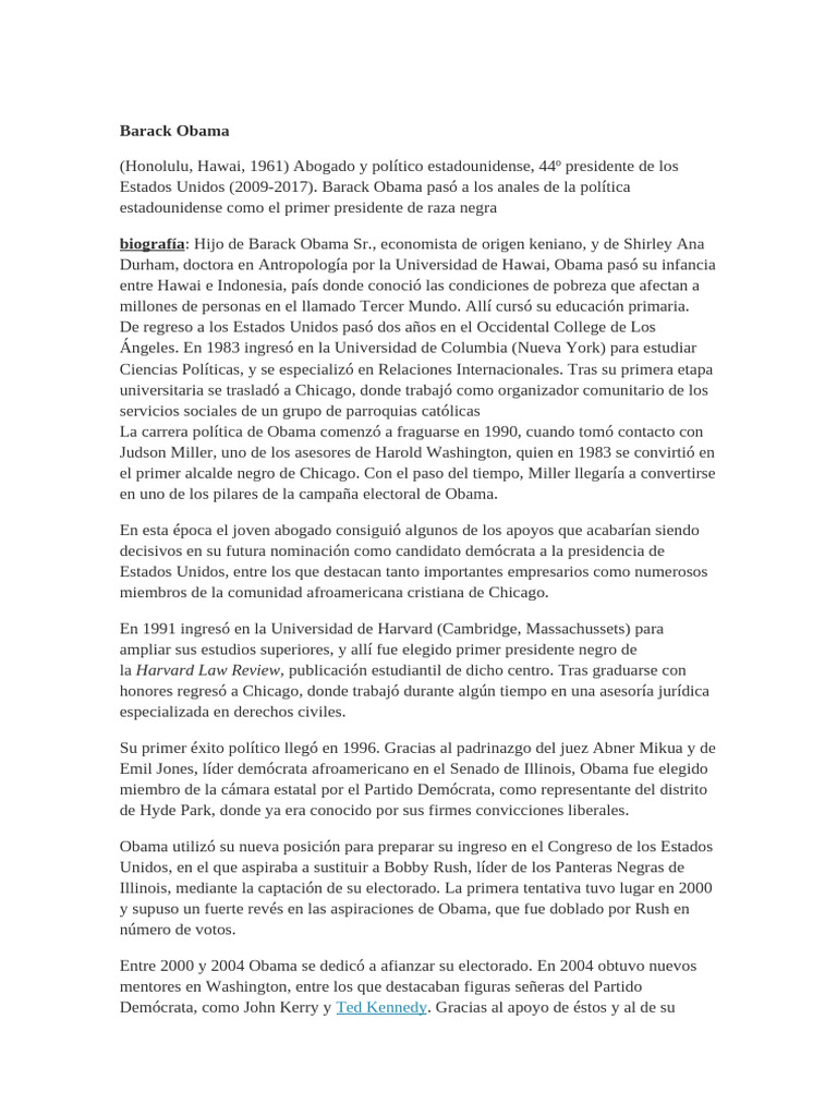 Barack Obama PDF Barack Obama Partido Dem crata Estados Unidos 