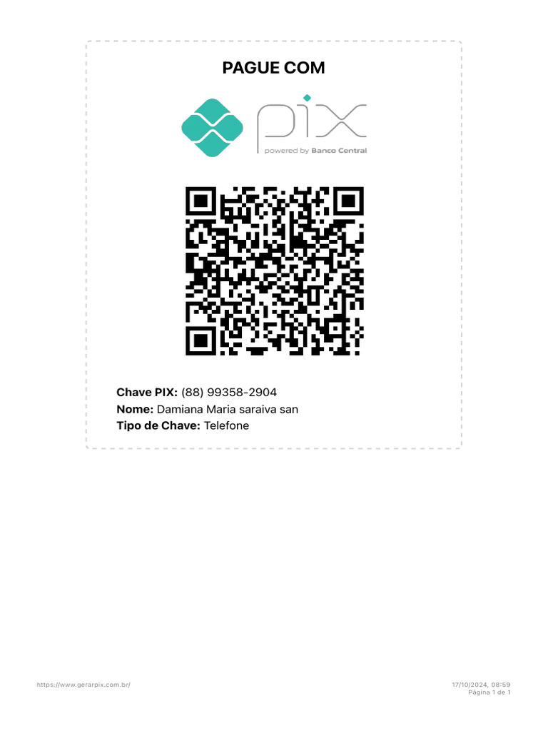 Chave PIX para Pagamento com QR Code | PDF