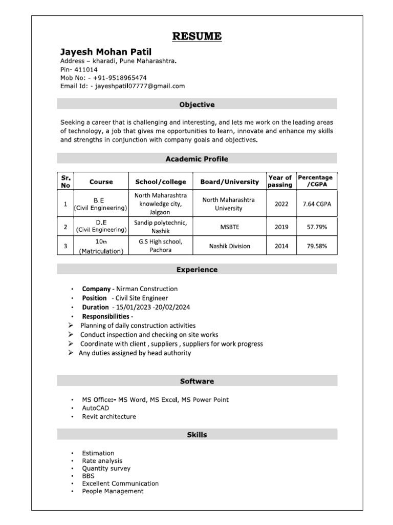 Resume-ex | PDF
