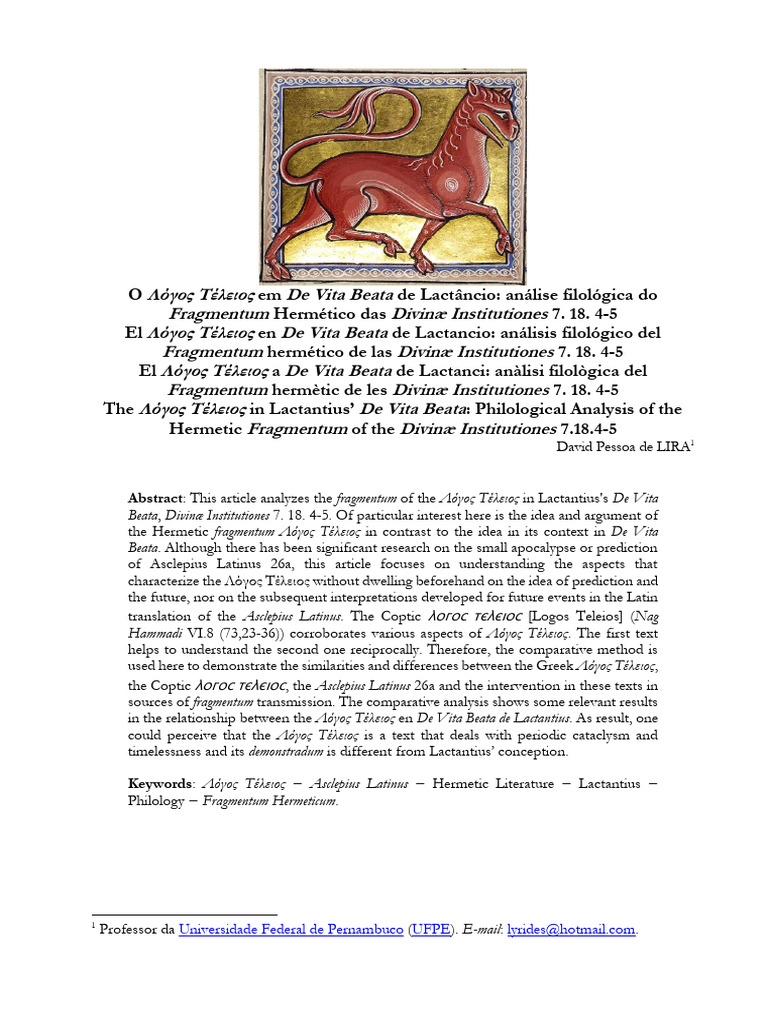 Logos Teleios 2 | PDF