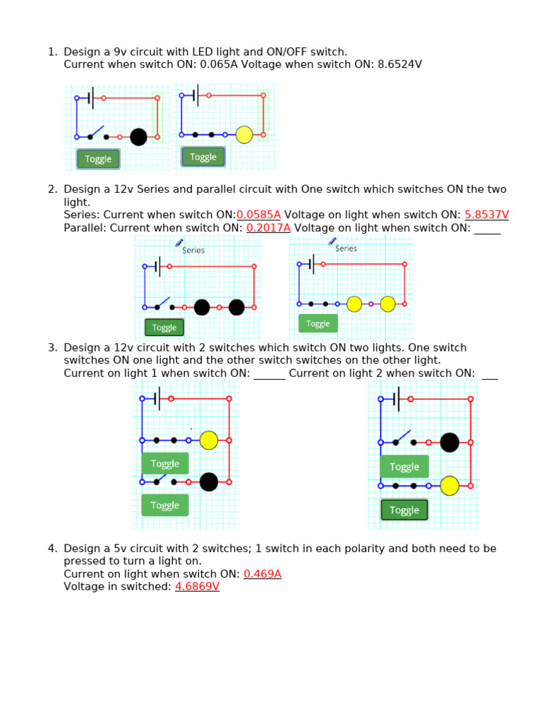 Circuit Simulator Activity | PDF | Series And Parallel Circuits ...