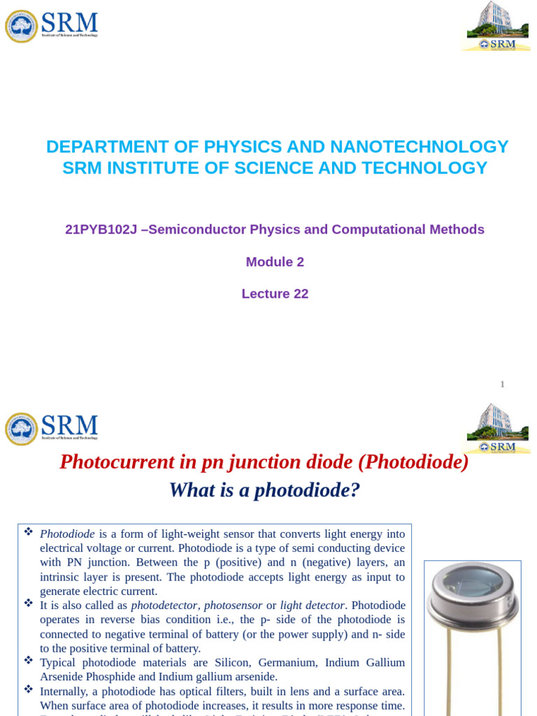 Photocurrent in A PN Junction Diode OLED | PDF | Oled | Diode