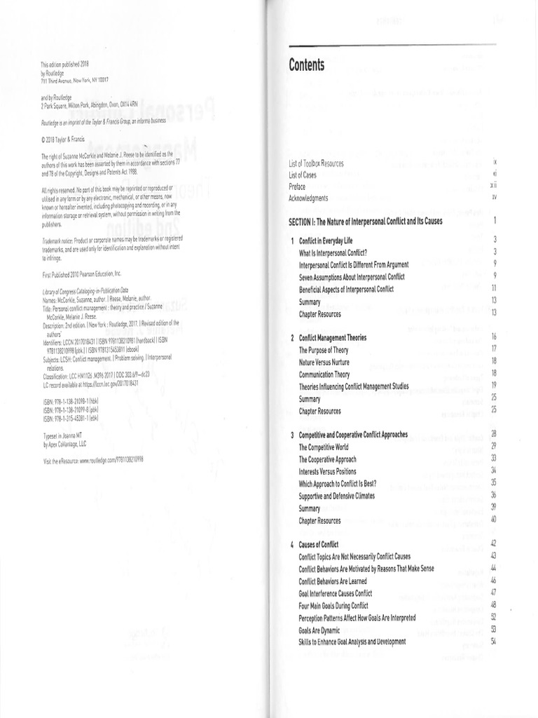 Personal Conflict Management ch 4-5 | PDF