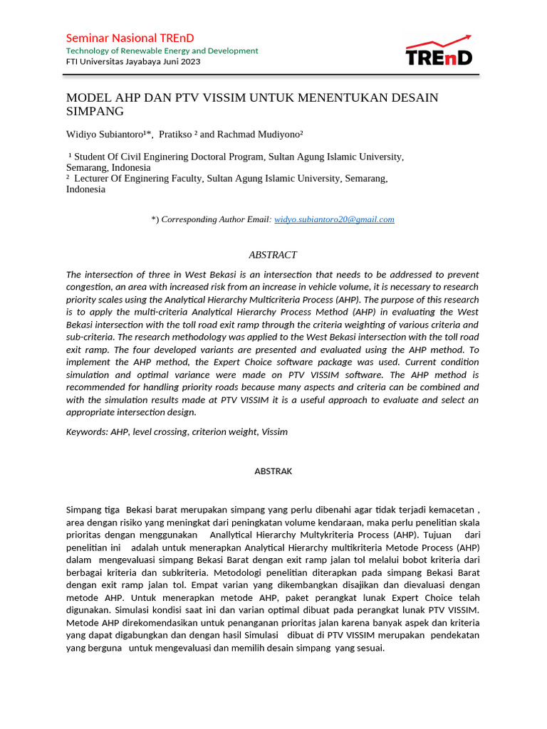 02.model Ahp Untuk Desain Level Crossing | PDF