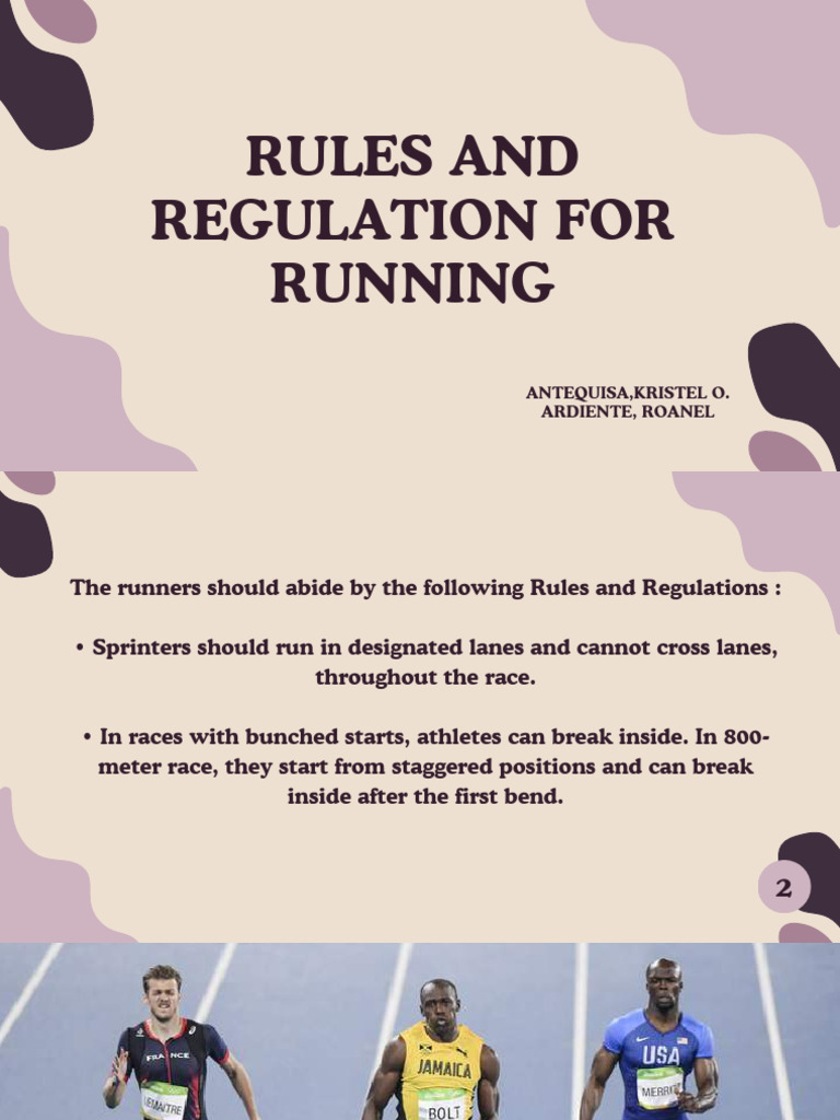 Rules and Regulation For Running | PDF | Track And Field | Games Of ...