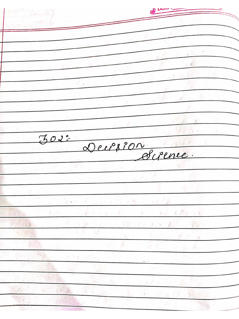 302 Decision Science | PDF