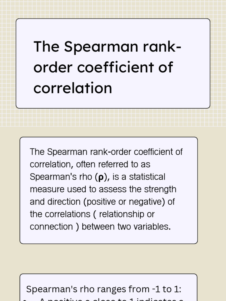 Edited Spearman_s Rank Report | PDF | Spearman's Rank Correlation ...
