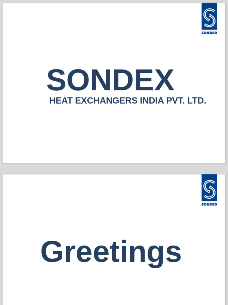 Sondex Heat Exchangers Overview | PDF | Heat Exchanger | Welding