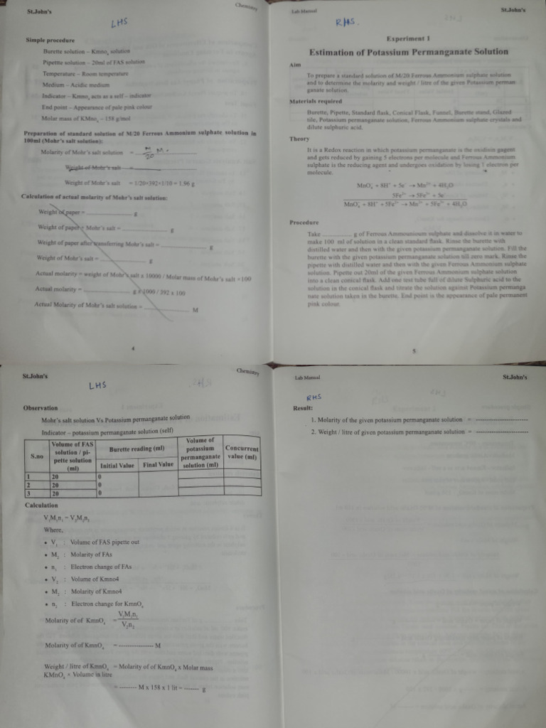 Updated Experiment 1 and 2 | PDF | Chemistry | Chemical Substances