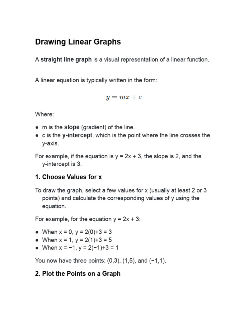 Coordinate Geometry - Drawing Linear Graphs | PDF | Teaching Methods ...