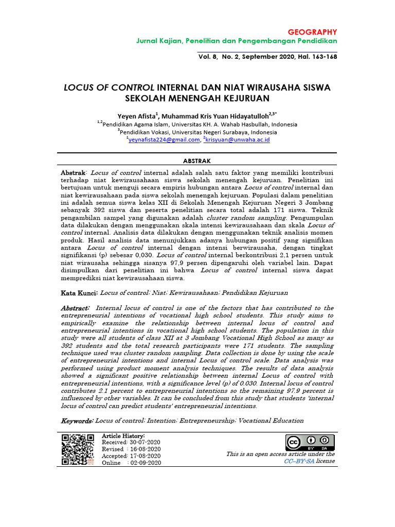 Locus of Control Internal Adalah | PDF