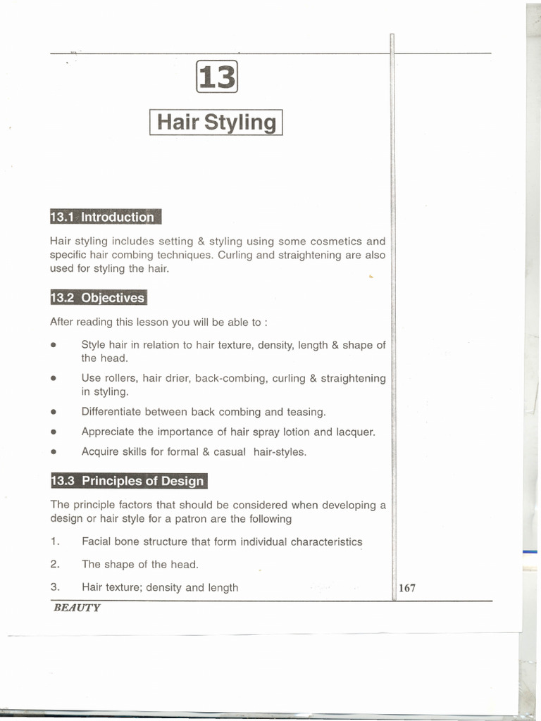 Lesson_13_Hair_Styling | PDF | Braid | Hairstyle