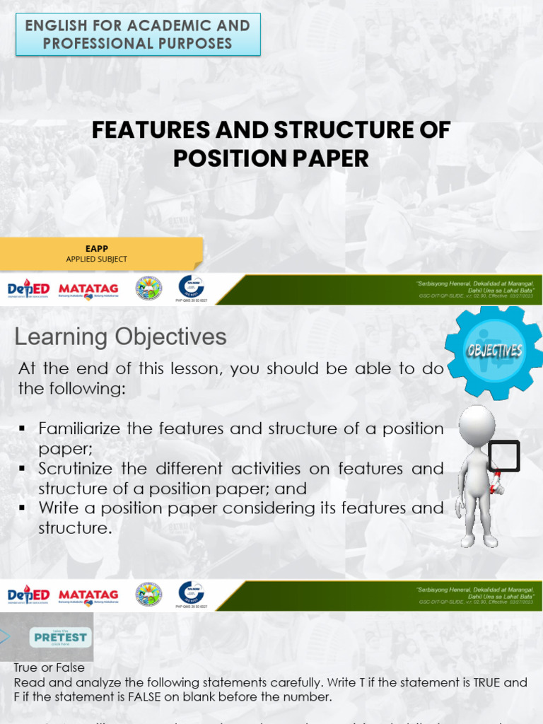 Feature and Structure of Positon Paper | PDF | Argument | Thesis