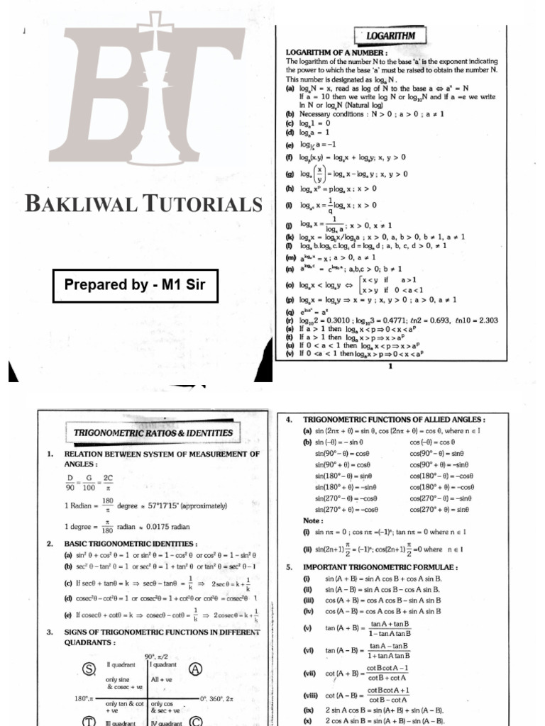 MATH Handbook | PDF | Trigonometric Functions | Equations