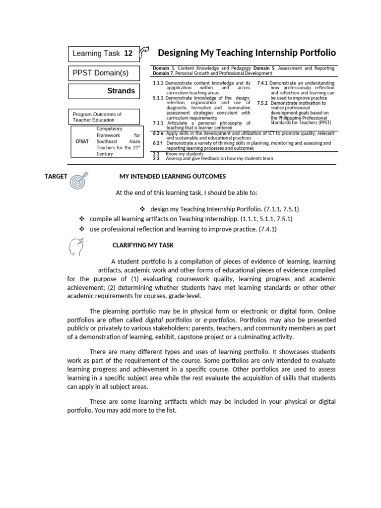 Learning Task 12 Mga Bajao | PDF | Educational Assessment | Learning