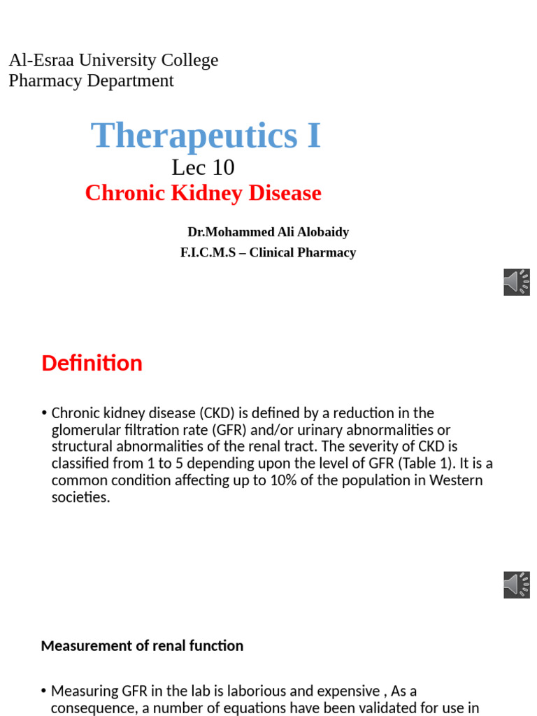 Chronic Kidney Disease Pdf Chronic Kidney Disease Medical Specialties