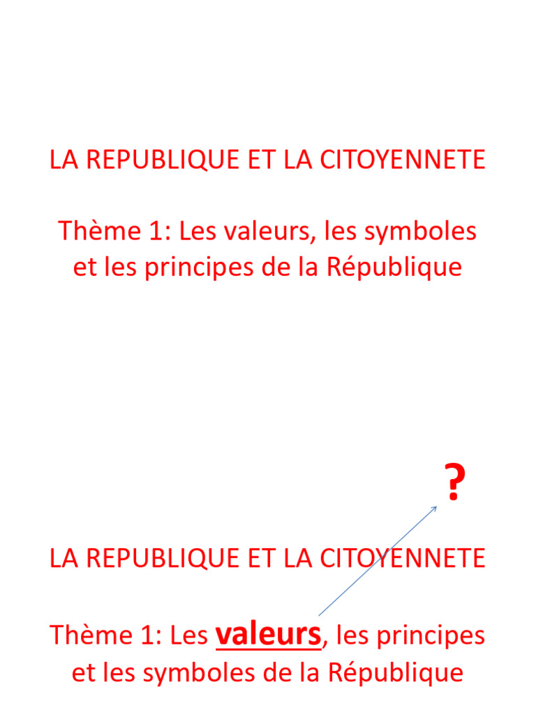 Valeurs et symboles de la République | PDF | Nationalité | Justice