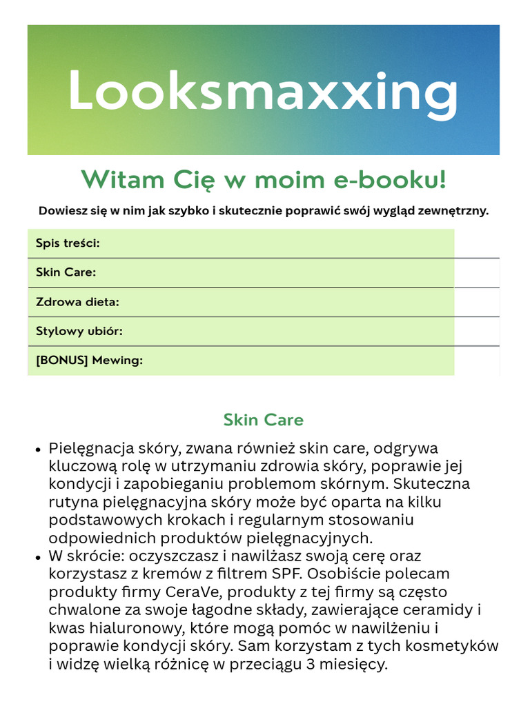 Looksmaxxing | PDF