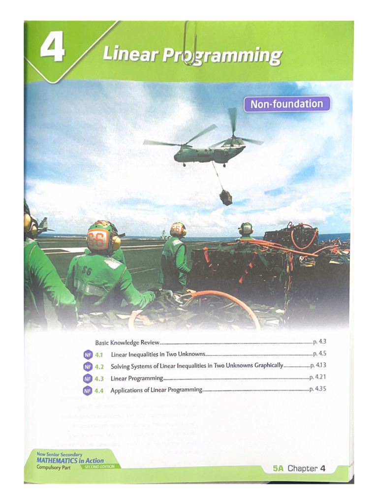 Book 5A Ch4 Linear Programming | PDF