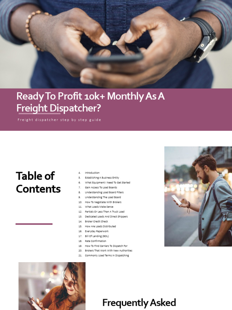 1 Dispatching Guide Pdf With Carrier Packet Pdf Cargo Factoring