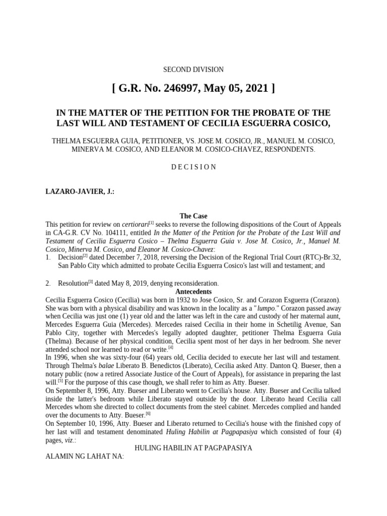 Guia v. Cosico, Jr. | PDF