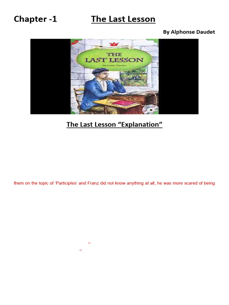 The Last Lesson Part - 2 - Jatinder Kaur | PDF