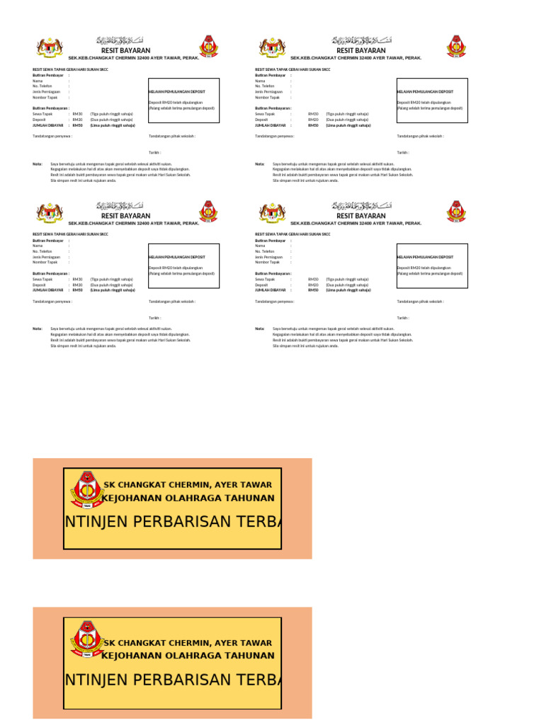 resit sewa tapak | PDF