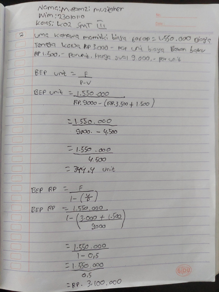 M.Ramzi Muzitaher Tgs Operasional | PDF