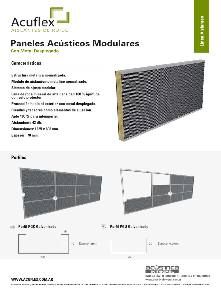 PANELES ACUSTICS Metaldesplegado Compressed-1 | PDF | Acústica | Sonido