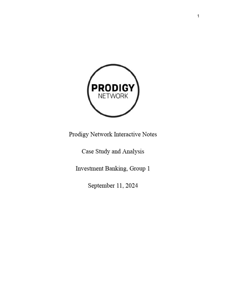 Prodigy Network Interactive Notes | PDF | Venture Capital | Corporate ...