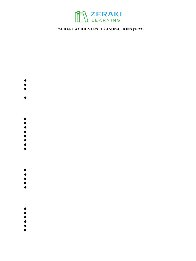 C.R.E. - CRE Form 1 - Question Paper | PDF | Genesis Creation Narrative | Abraham