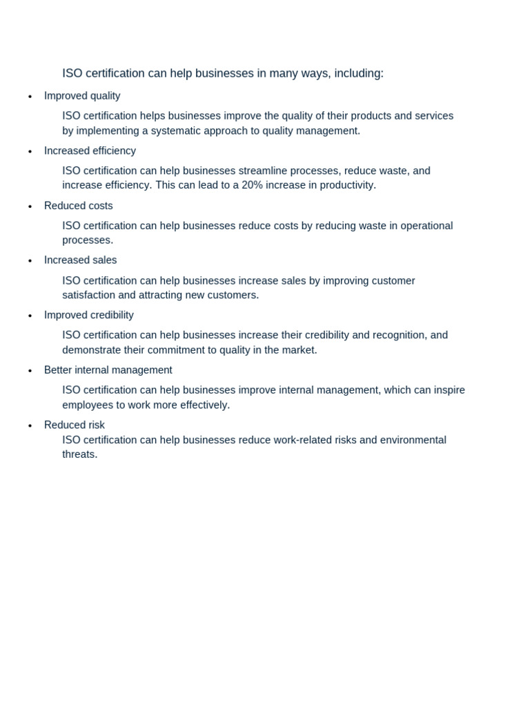 Iso Benefits | PDF | Business