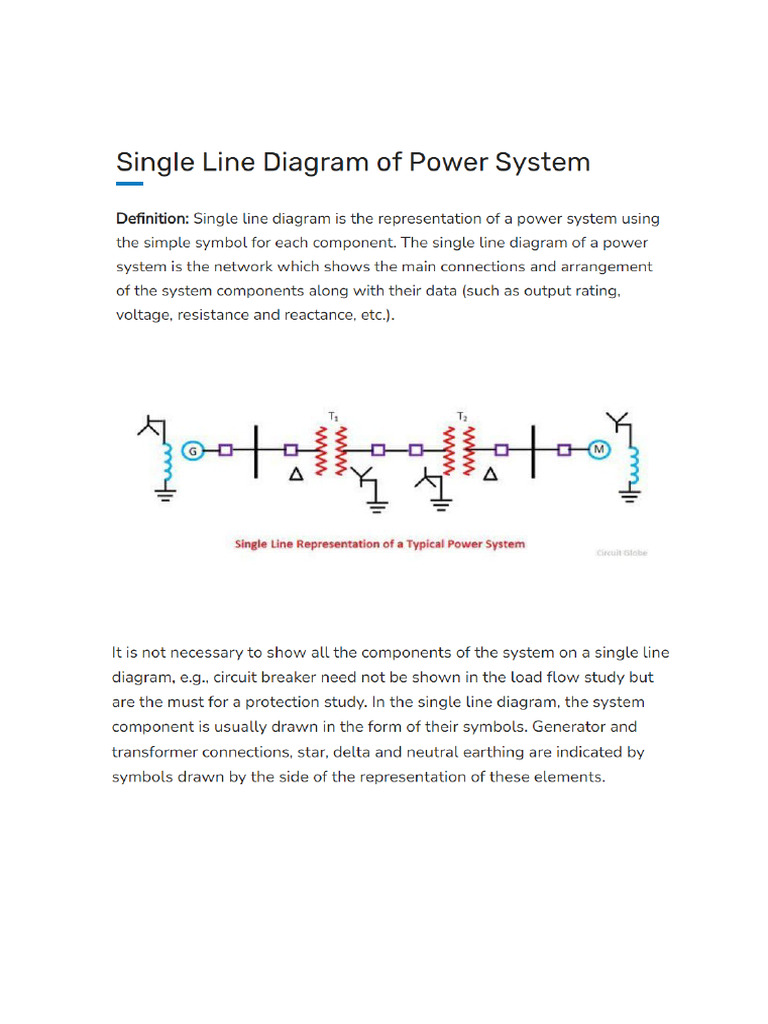 SINGLE LINE DIAGRAM | PDF